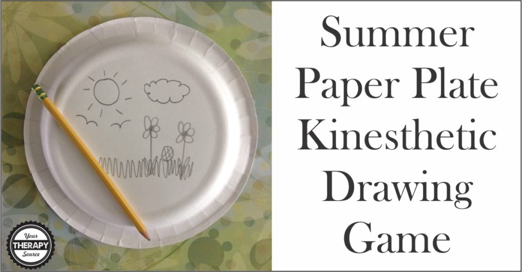 Paper Plate Drawing Game for Summer - Your Therapy Source