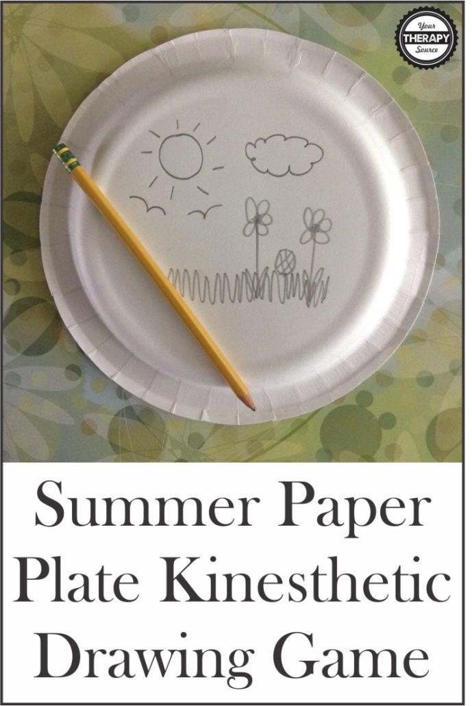 Paper Plate Drawing Game for Summer - Your Therapy Source