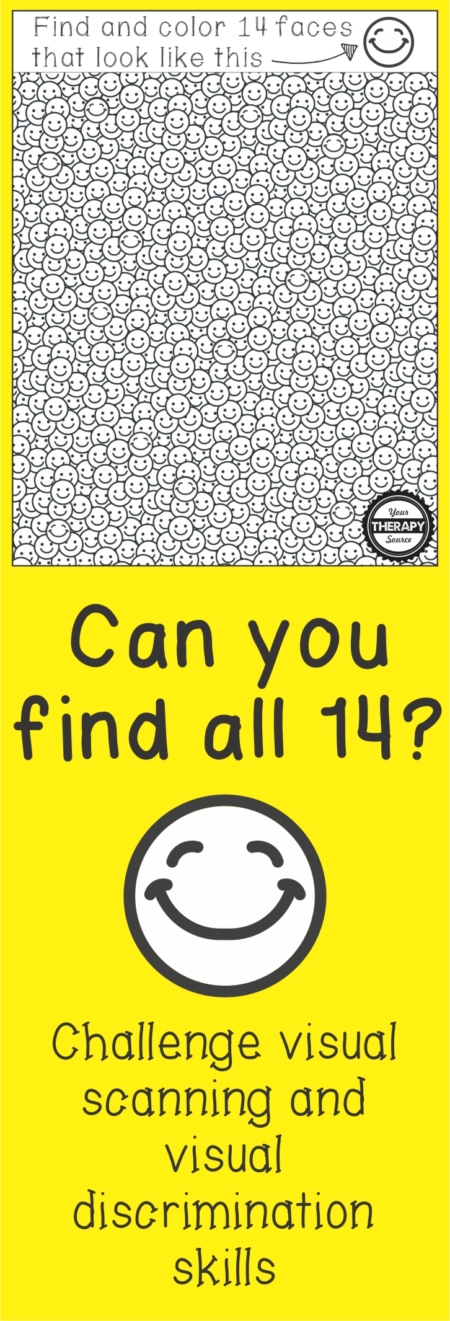 Smile Find - Visual Scanning Visual Discrimination Activity - Your ...