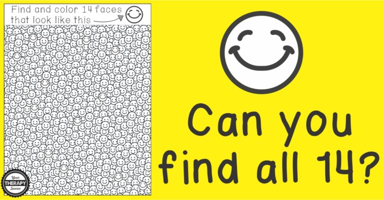 Smile Find - Visual Scanning Visual Discrimination Activity - Your ...