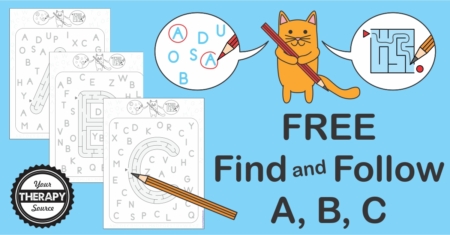 Free Find and Follow ABCs - Your Therapy Source
