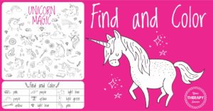 Unicorn Find and Color - Visual Perceptual Skills - Your Therapy Source