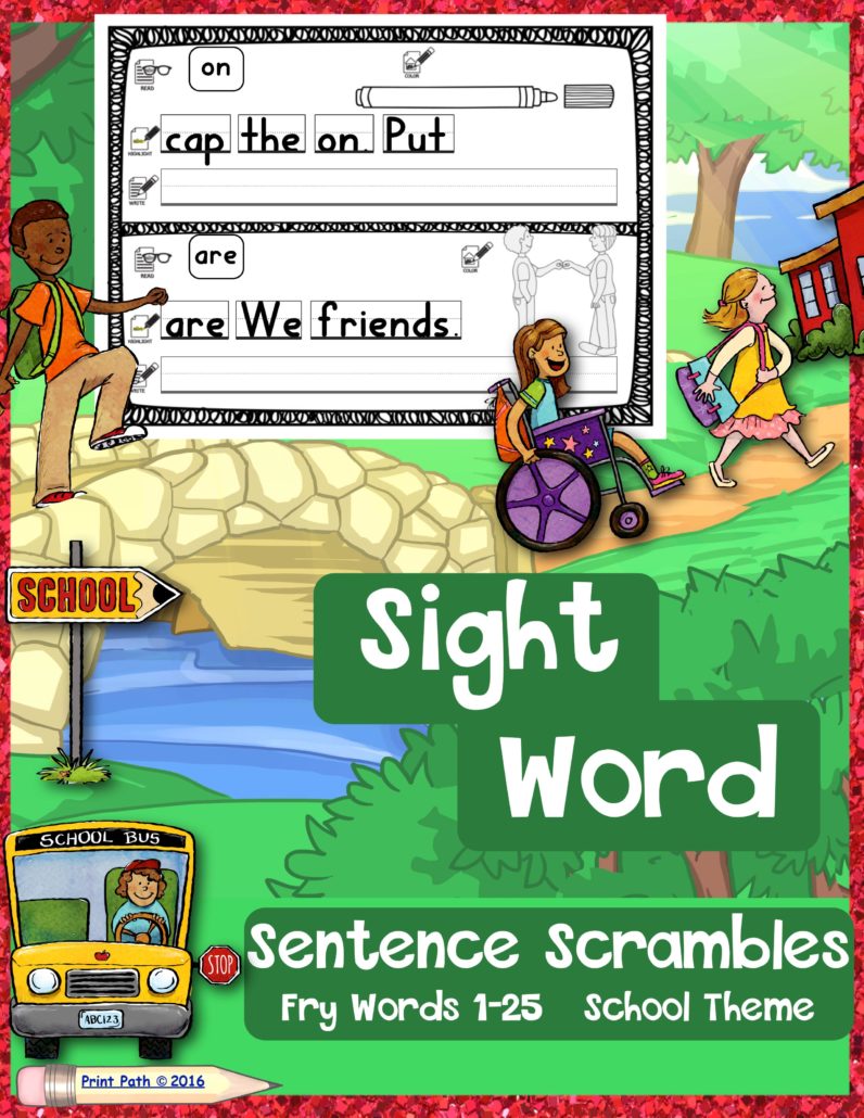 Sight Word Sentence Scrambles for Integrated Handwriting Practice ...
