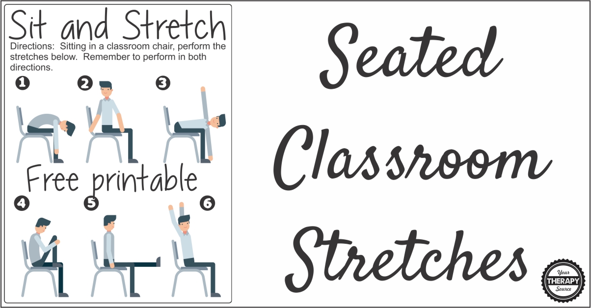 Seated Classroom Stretches Free Printable Your Therapy Source