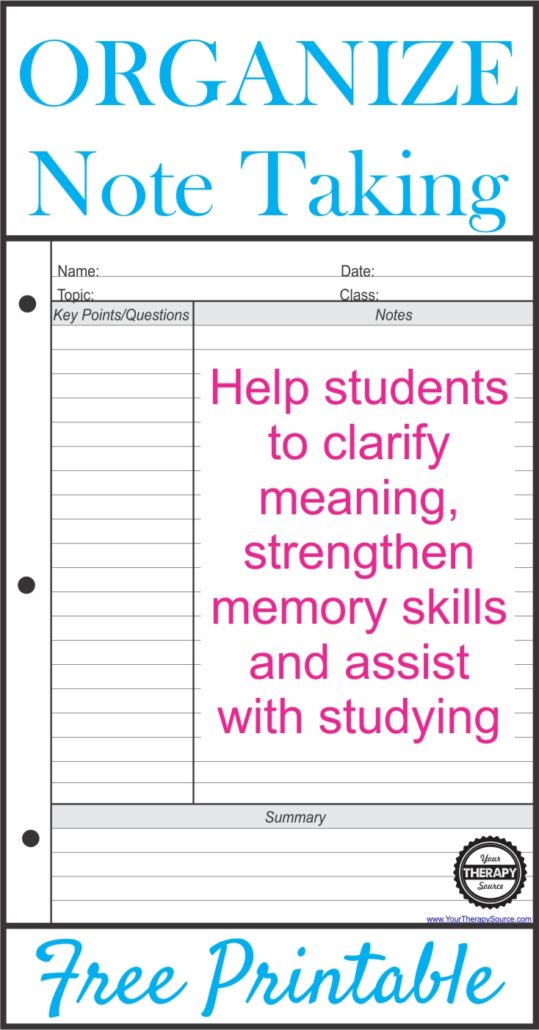 Cornell Note Taking Templates - Organized, Effective Note Taking - Your ...