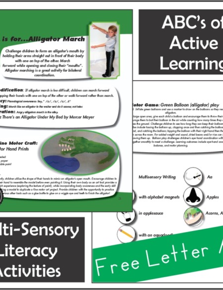 Multisensory Active Learning - Letter A - Your Therapy Source