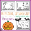 Color Cut Glue Halloween - Practice Scissor Skills - Your Therapy Source