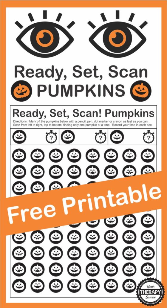 Pumpkin Visual Discrimination and Scanning Activity - Your Therapy Source