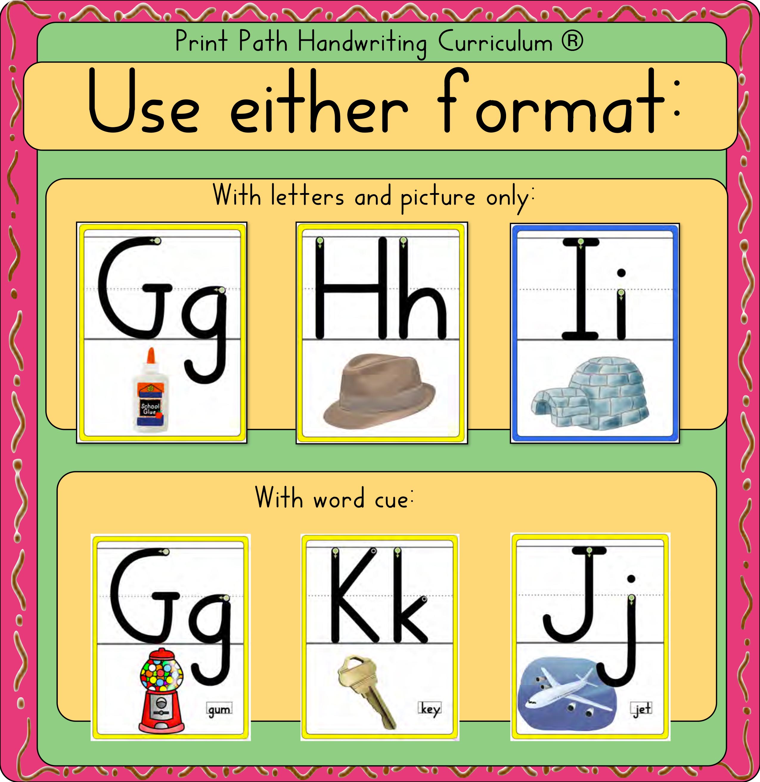 Alphabet Wall Cards Handwriting Without Tears Style Font - Your Therapy ...