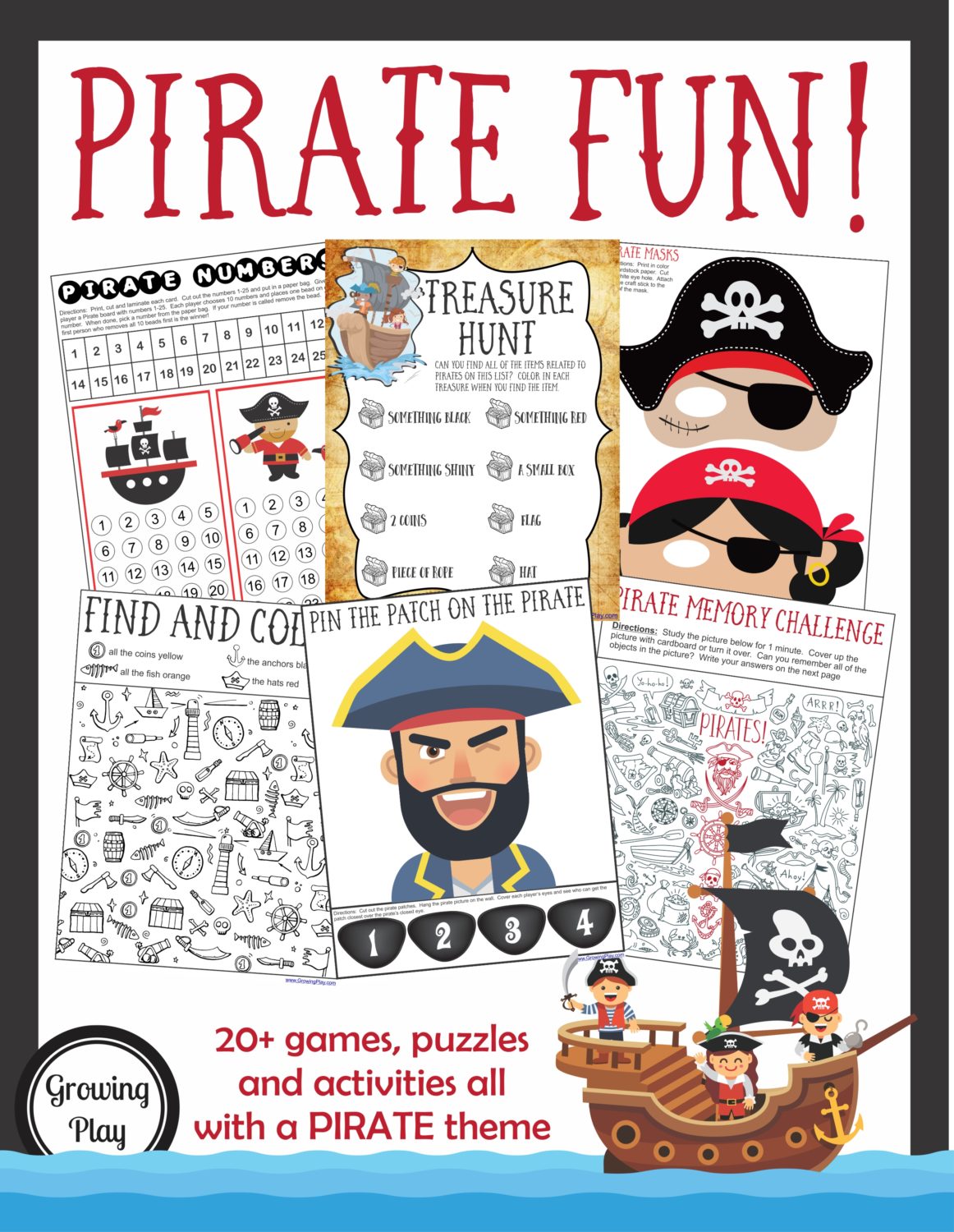 Pirate Games Activities Packet - Fine Motor, Gross Motor and Visual ...
