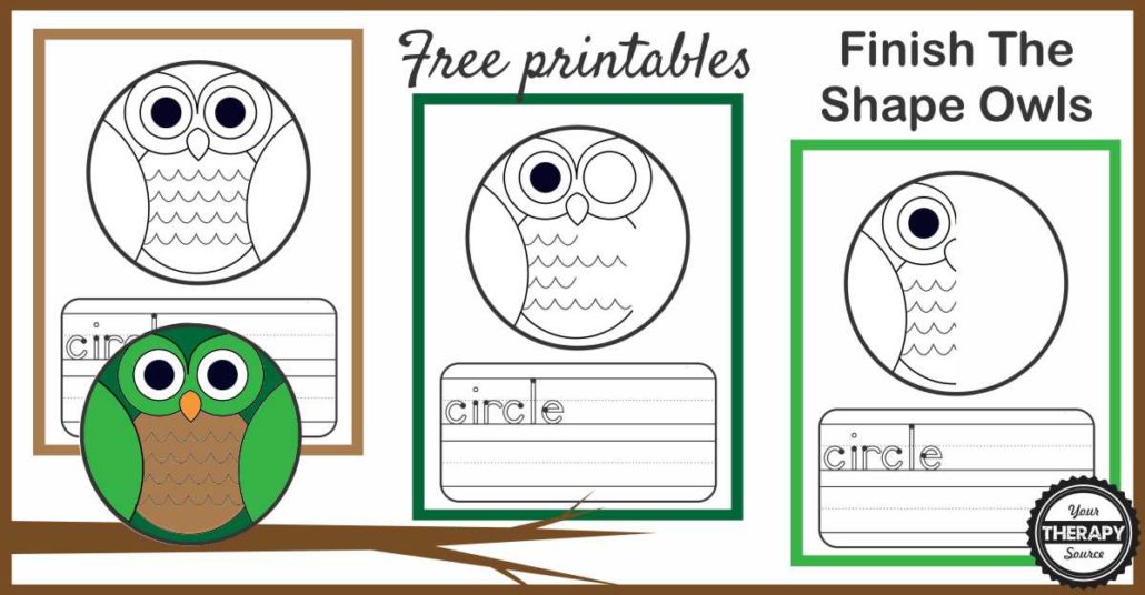 Finish the Circle Shape Owl - Visual Closure and Visual Motor Skills ...