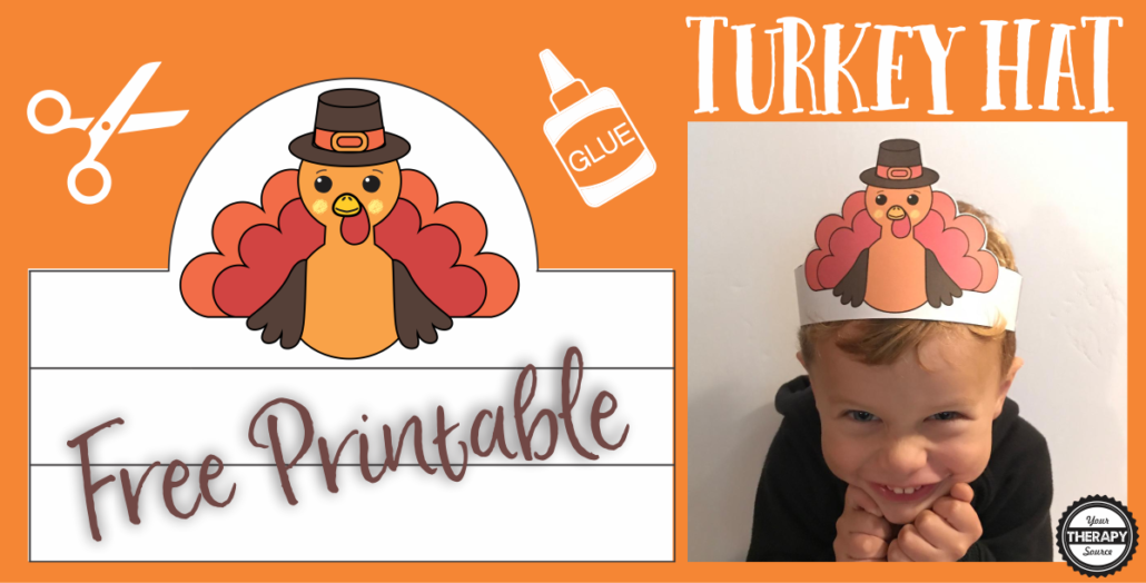 Free Turkey Hat - Scissor Skills Practice - Your Therapy Source