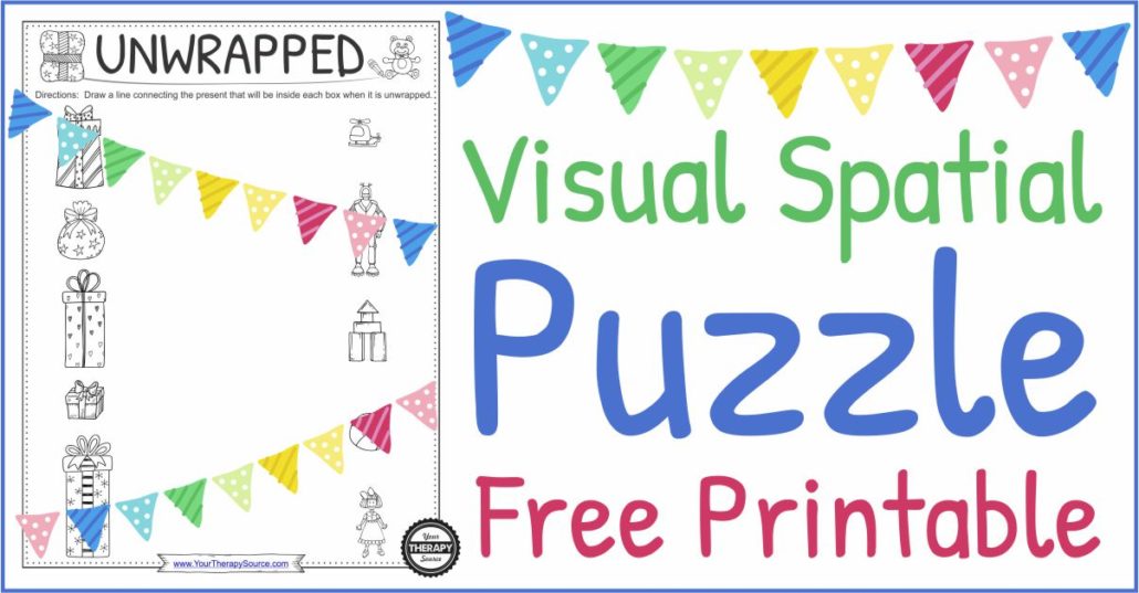 Unwrapped - Free Holiday Visual Spatial Puzzle - Your Therapy Source