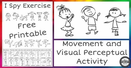 I Spy Exercise Movement and Visual Perceptual Activity Freebie - Your ...