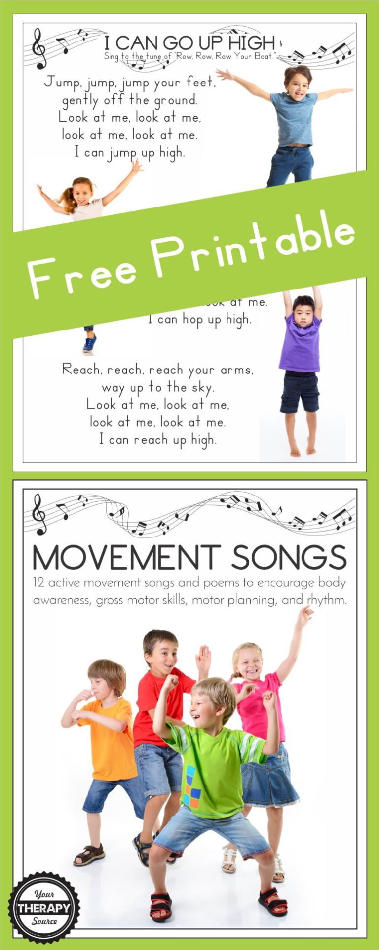 I Can Go Up High Movement Song - Your Therapy Source