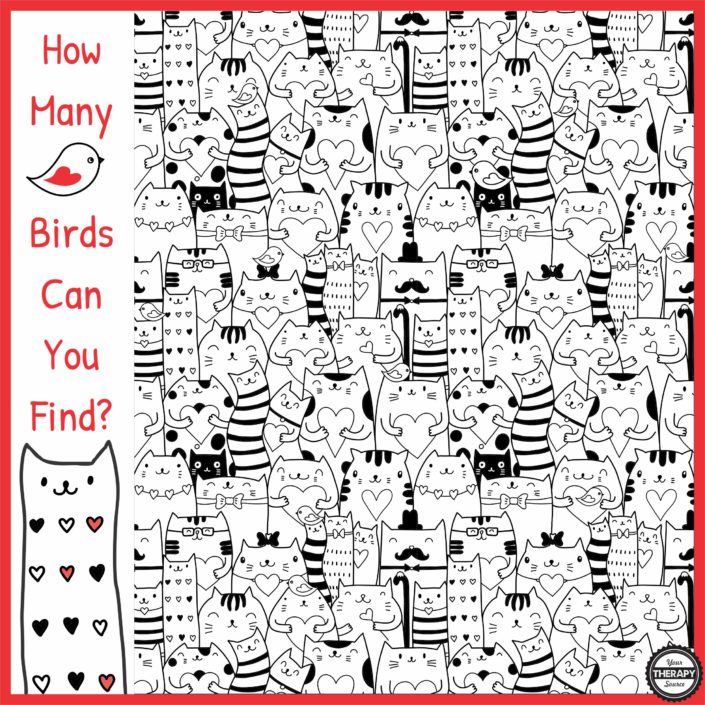 How Many Birds Can You Find Visual Perceptual Activity - Your Therapy ...