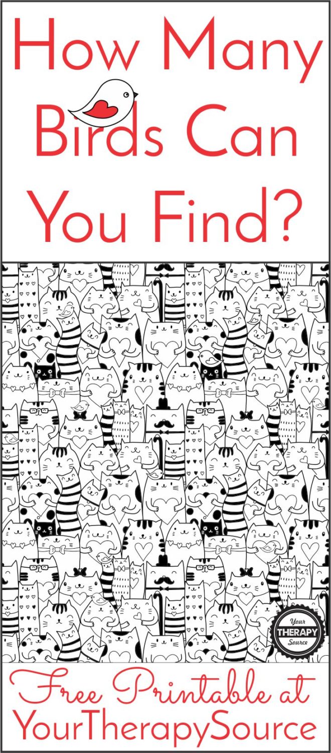How Many Birds Can You Find Visual Perceptual Activity - Your Therapy ...