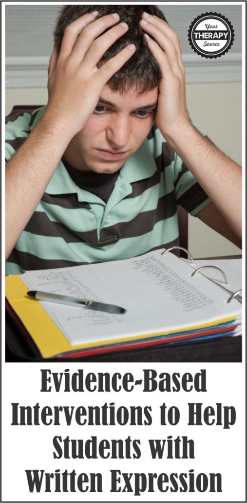 3 Evidence-Based Interventions to Help Students with Written Expression ...