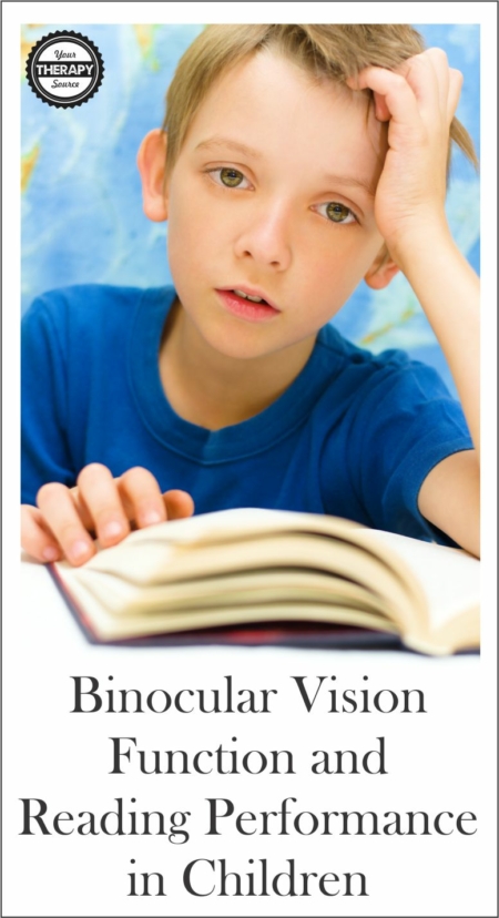 Binocular Vision Function and Reading Performance in Children - Your ...