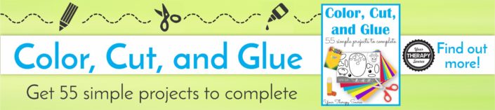 Color Cut Glue Halloween - Practice Scissor Skills - Your Therapy Source