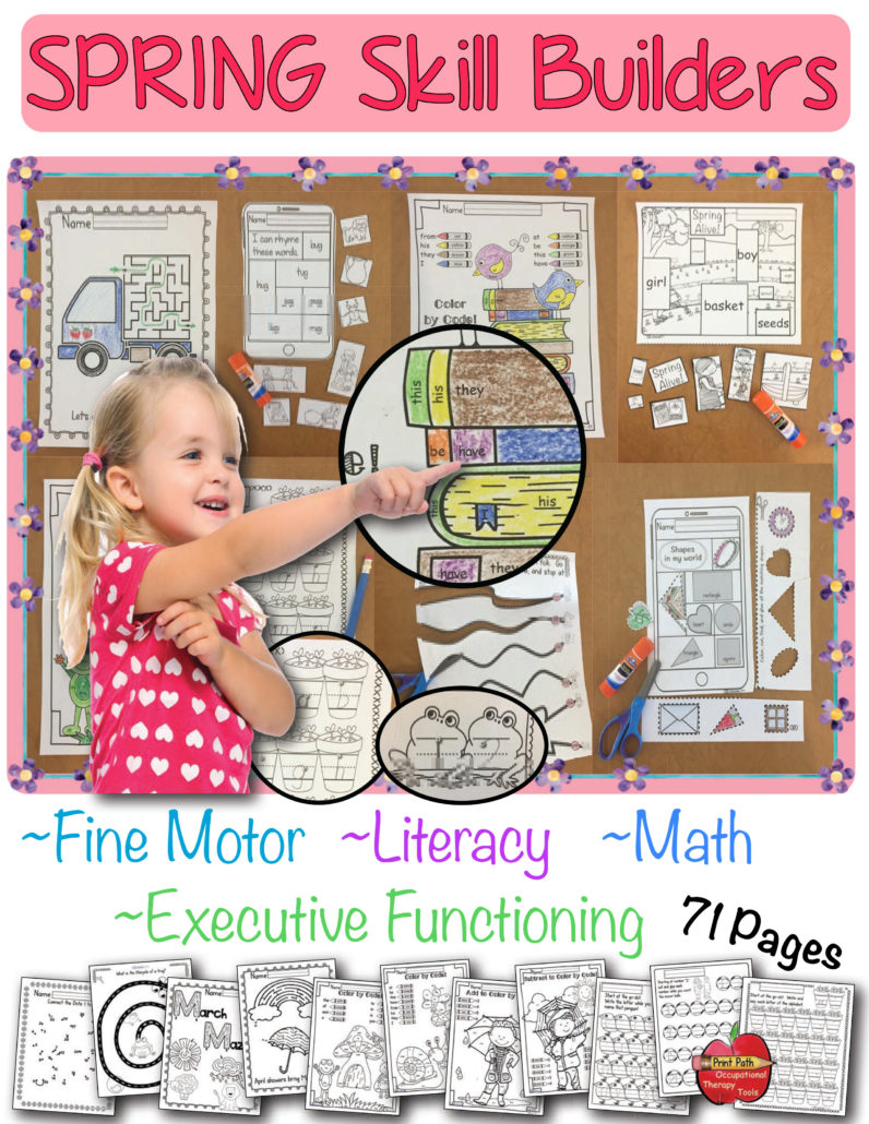 Spring Skill Builders: Integrated Fine-Motor, Literacy, Math, Executive ...