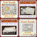Hole Punch Task Cards BUNDLED: Letter ID, Beginning, Final, & Short ...