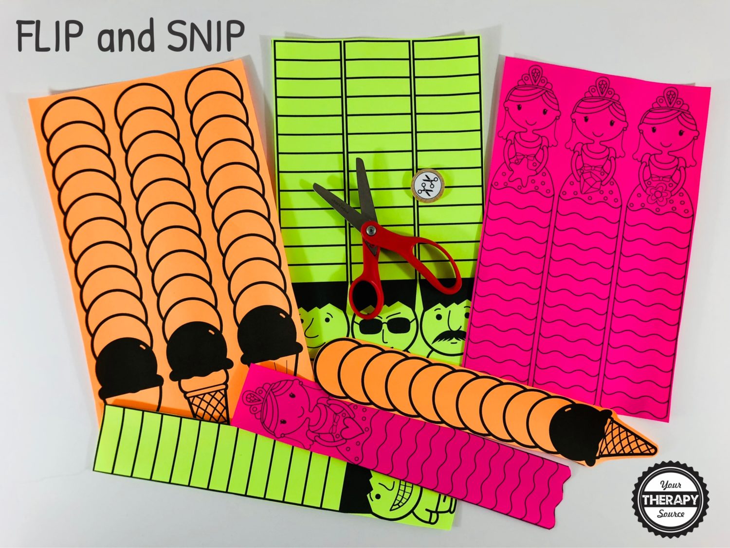 Flip and Snip Scissor Practice Game - Your Therapy Source