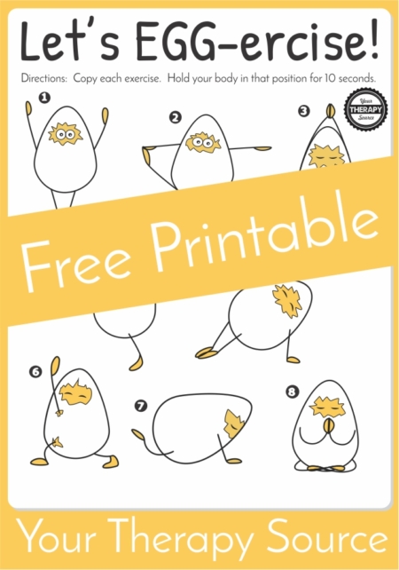 Springtime Exercises - Let's Egg-ercise! - Your Therapy Source