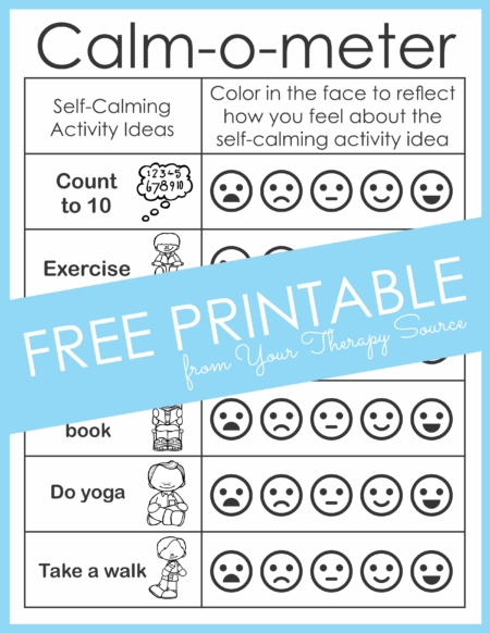 Calm Down Corner Ideas - Free Printables - Your Therapy Source