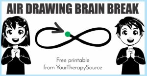Air Drawing Brain Break Freebie - Your Therapy Source