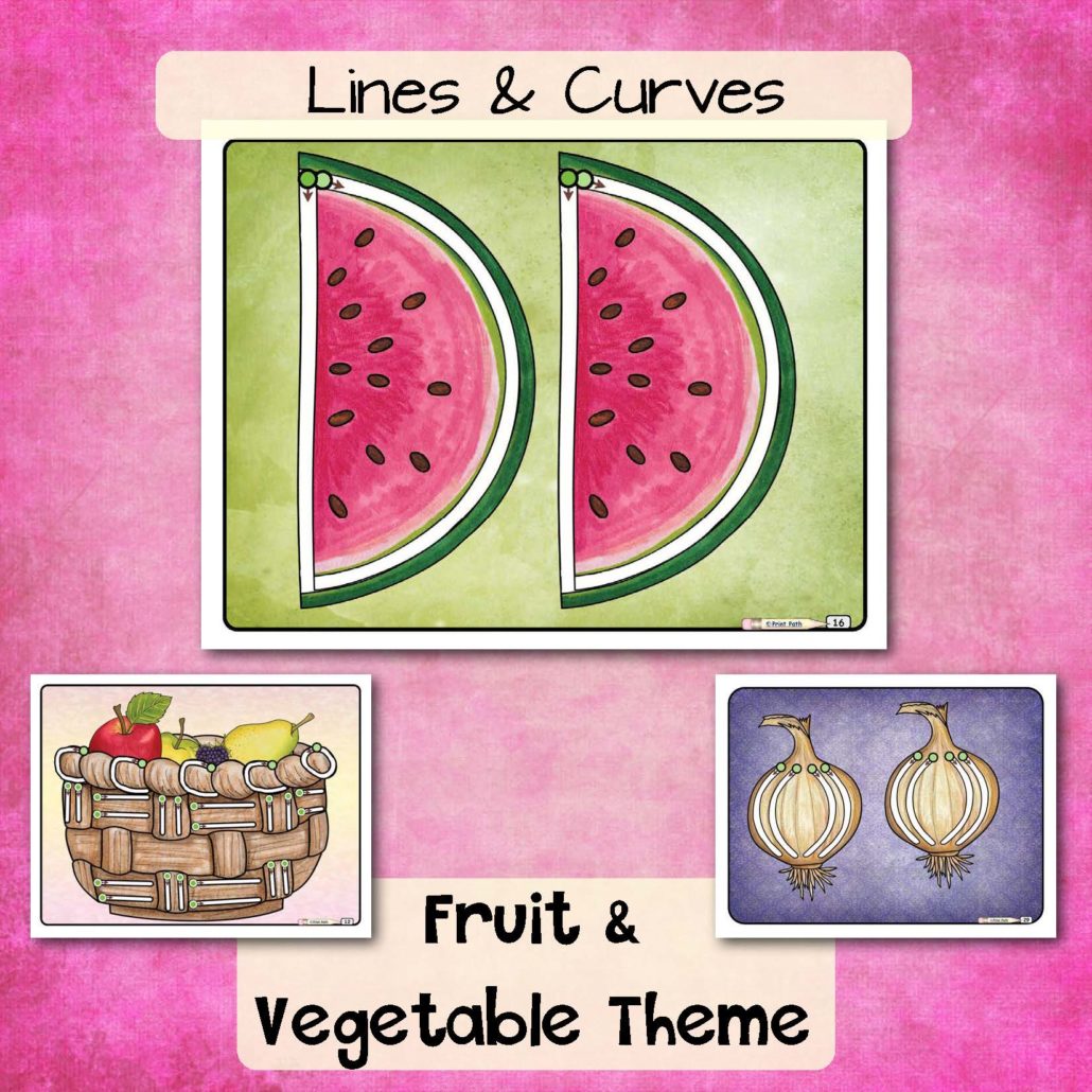Pre-Handwriting Fruits Vegetables, Garden, and Snacks ~ 8 Essential ...