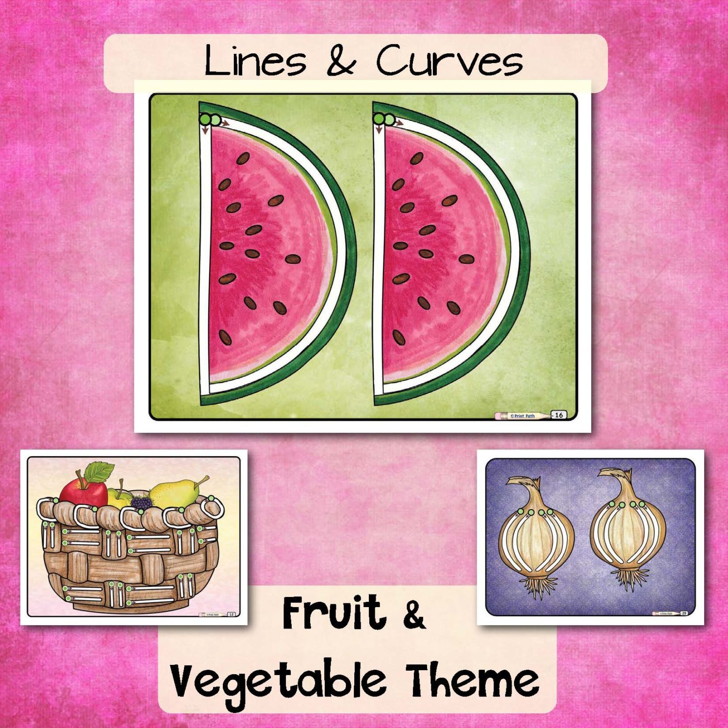 Pre-Handwriting Fruits Vegetables, Garden, and Snacks ~ 8 Essential ...