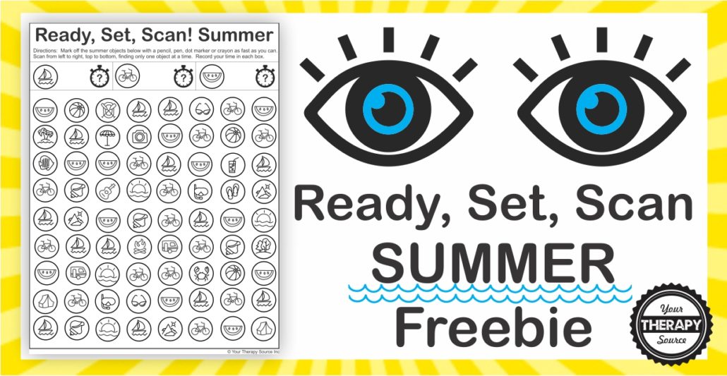 Summer Visual Scanning Activity - How Fast Can You Find It? - Your ...
