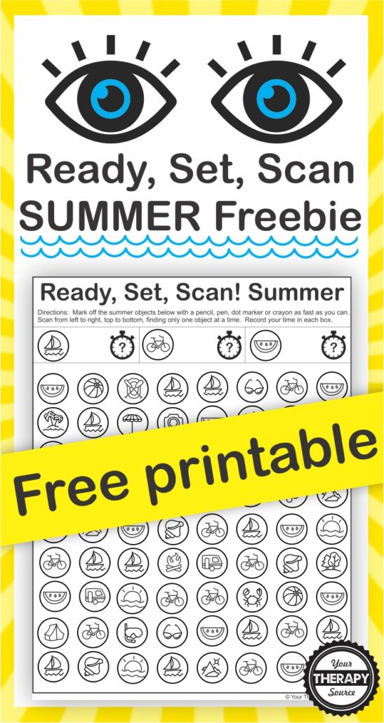 Summer Visual Scanning Activity - How Fast Can You Find It? - Your ...