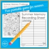 Visual Memory Game for Summer - Your Therapy Source