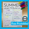 DIY Summer Bucket List Handwriting Freebie - Your Therapy Source