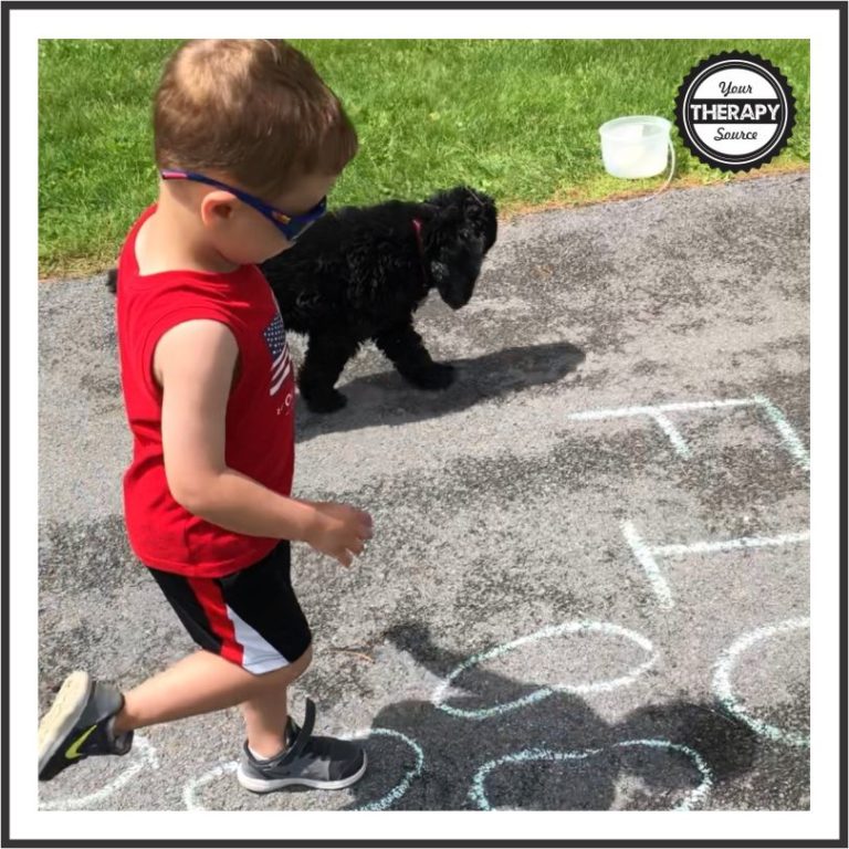 Sidewalk Chalk Obstacle Course - Movement and Learning - Your Therapy ...
