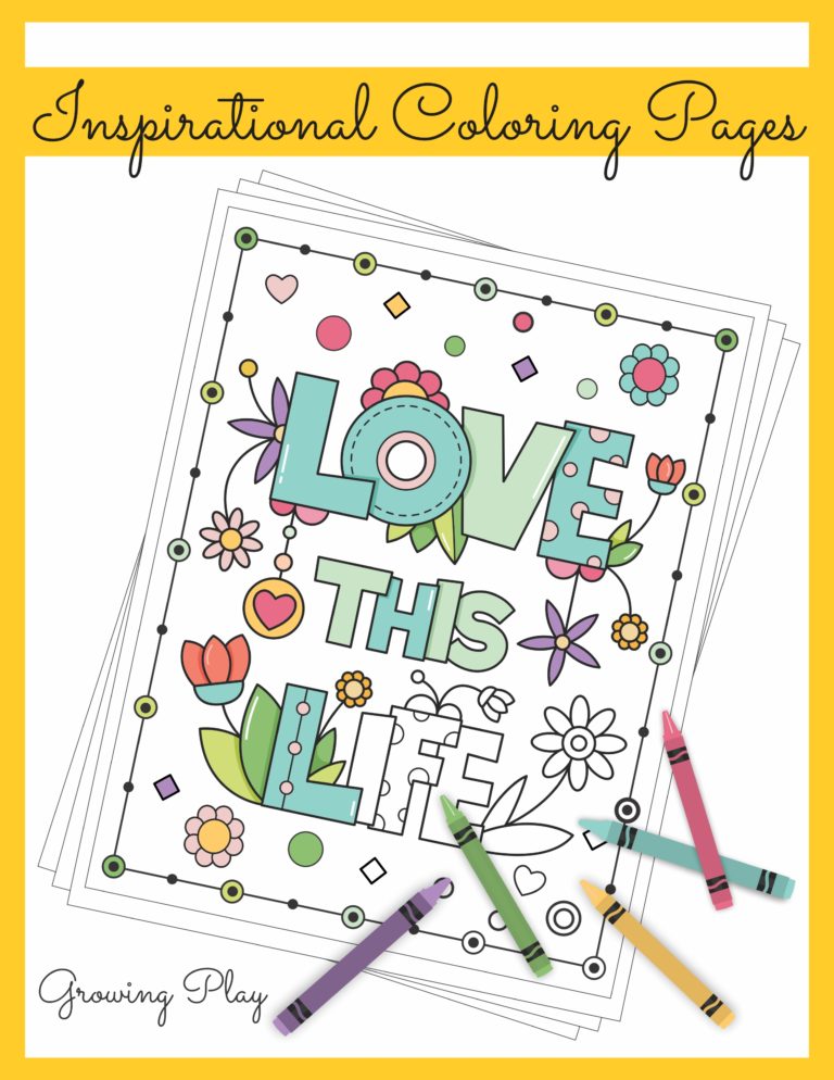 Love this Life Inspirational Coloring Page Freebie - Your Therapy Source