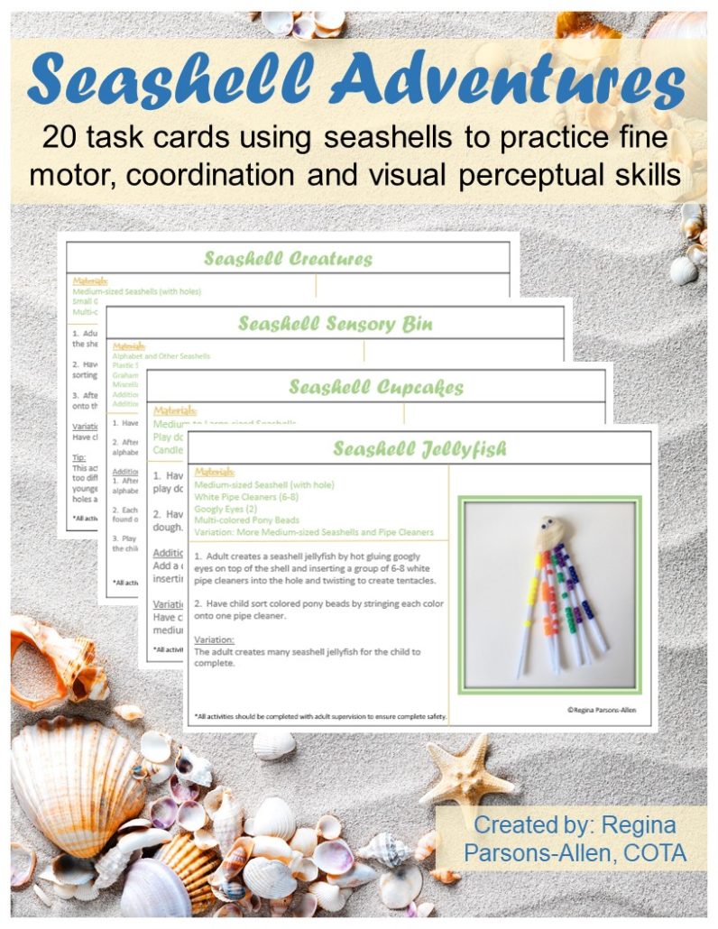 Seashell Adventure Task Cards Fine Motor, Coordination, and Visual ...
