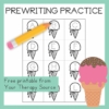 Ice Cream Cone Letter Freebie - Your Therapy Source