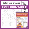 Color the Geometric Shapes Freebie - Your Therapy Source