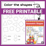 Color the Geometric Shapes Freebie - Your Therapy Source