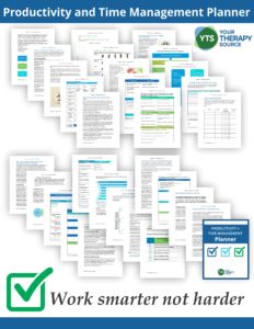 Productivity and Time Management Planner - Your Therapy Source