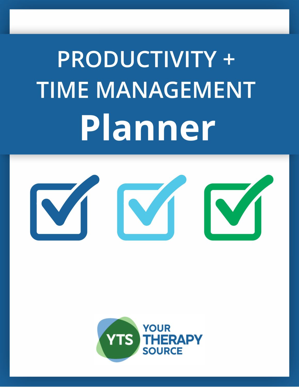 Productivity and Time Management Planner - Your Therapy Source