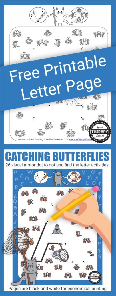 Catching Butterflies Visual Motor and Letter Recognition Activity ...
