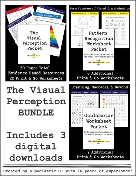 The Visual Perception Packet BUNDLE - Your Therapy Source
