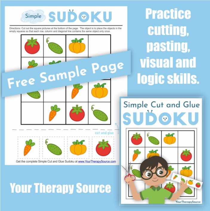 Fine Motor and Logic Skills Freebie - Your Therapy Source