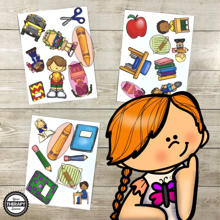 Back to School Quick Match Card Game - Your Therapy Source