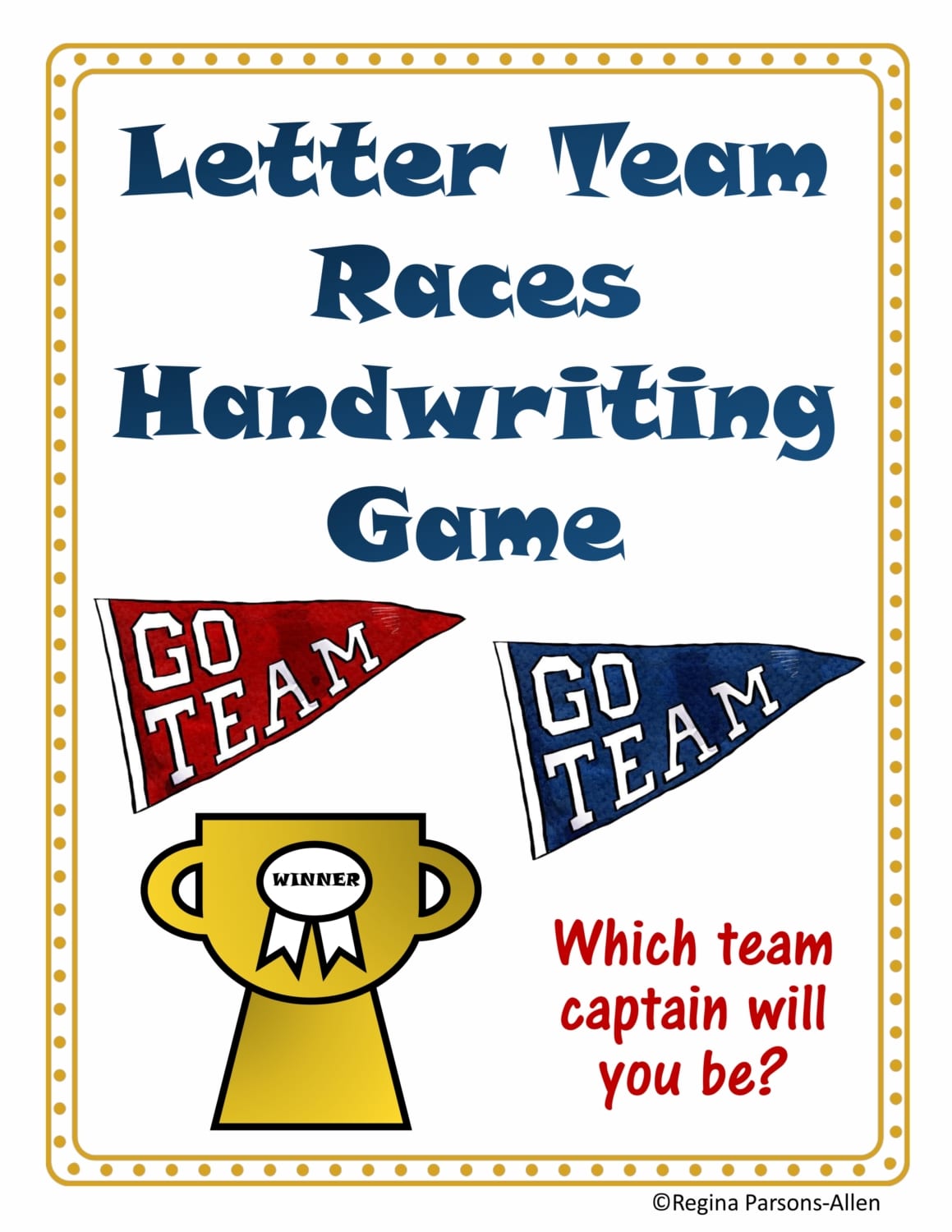 Letter Races Handwriting Game - Your Therapy Source