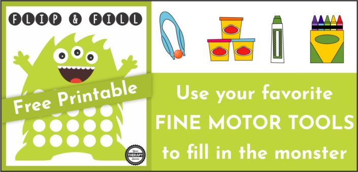Monster Fine Motor Game - Your Therapy Source